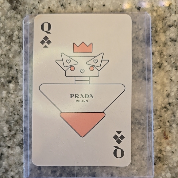 Prada | Accessories | Prada Beauty Queen Of Diamonds Playing Card In Plastic Sleeve | Poshmark